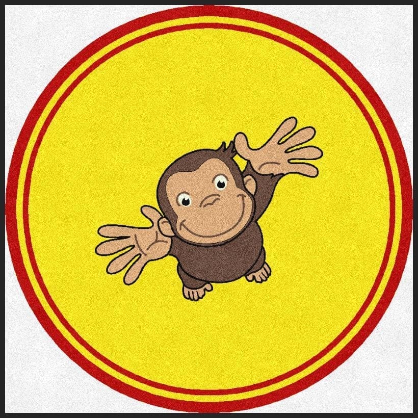 Buy Curious George Round Children's Rug Online | Rug Rats