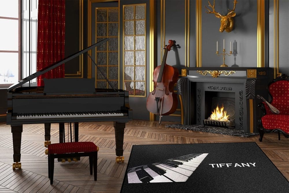 Piano keyboard Rug | Custom Music Instrument Rugs | Rug Rats