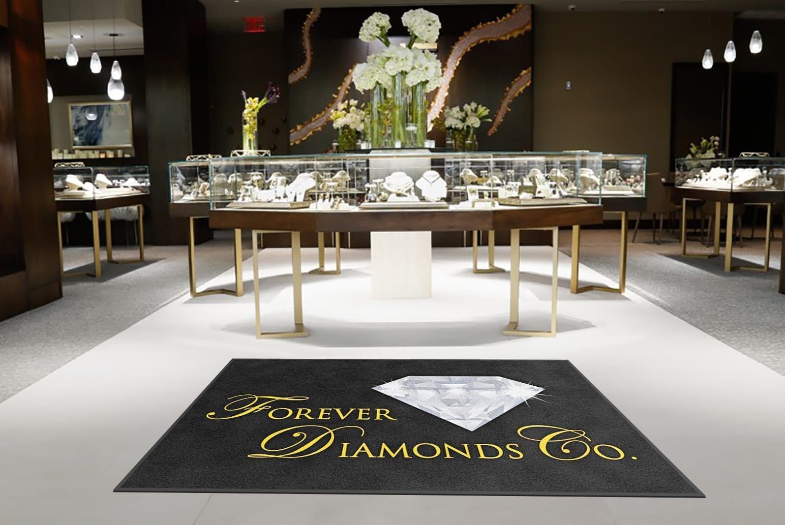 Custom Jewelry Store Logo Rugs